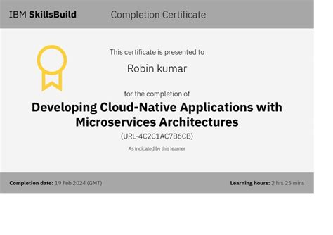 Robin Kumar On Linkedin Ibmskillsbuild Cloudnative Microservices