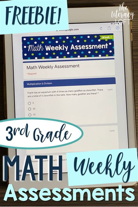 Math Weekly Assessments 3rd Grade Free Week Morning Work Quizzes Spiral Review Math Morning
