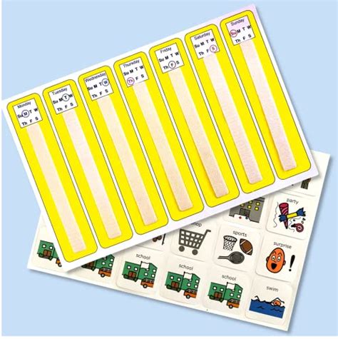 Weekly Planner Wall Chart Visual Cards Weekly Calendar Visual Board