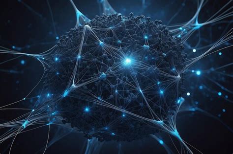 Tons Azuis Dinâmicos Simbolizando Conectividade De Rede Vital Para Algoritmos De Ia E Geradores