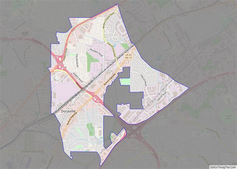 Map Of Doraville City Thong Thai Real
