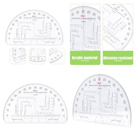 Semicircle Military Coordinate Scale And Protractor Map Coordinate
