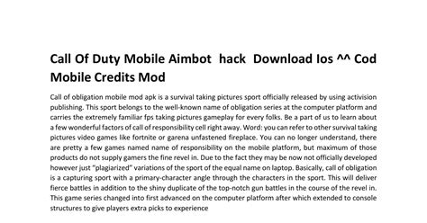 Call Of Duty Mobile Aimbot Hack Download Ios Pdf Docdroid