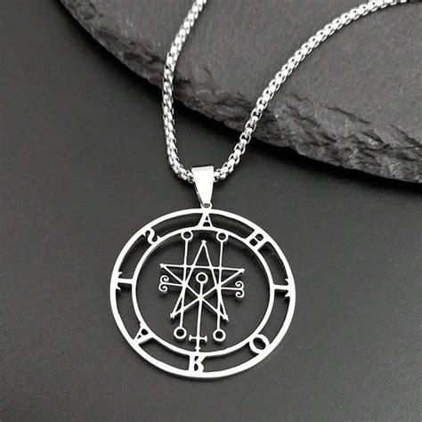 Astaroth Sigil Goetia Stainless Steel Necklace Solomon Demon Seal Satan