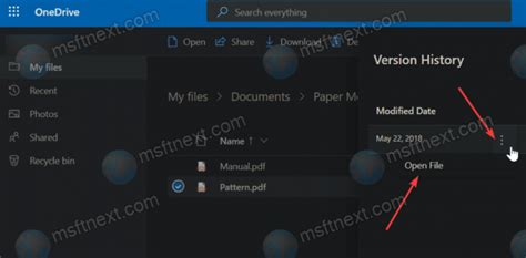 How To Restore A Previous Version Of A File From Onedrive