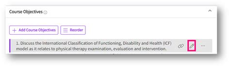 Adding Editing Deleting Measures Within Courses For Curriculum