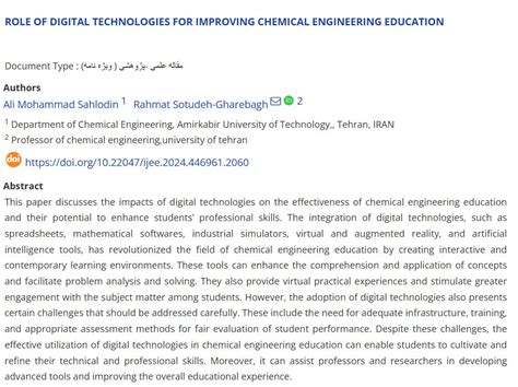 Ali Mohammad Sahlodin On Linkedin Ai Chemicalengineering