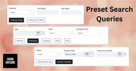 Preset It And Forget It Save Your Search Queries • Engine Awesome