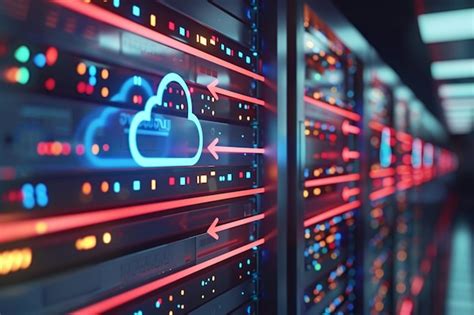 premium photo cloud computing data center servers