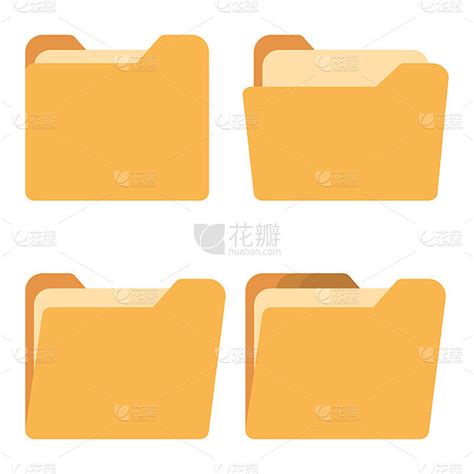 打开和关闭文件夹。平的图标