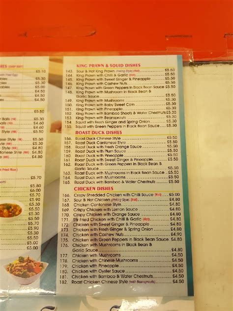 Menu At Tung Hing Fast Food Earl Shilton 198 High St