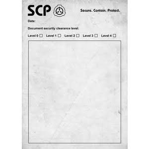 SCP Document Blank Template Imgflip