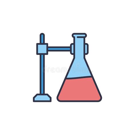 Chemistry Flask Vector Concept Colored Modern Icon Stock Vector