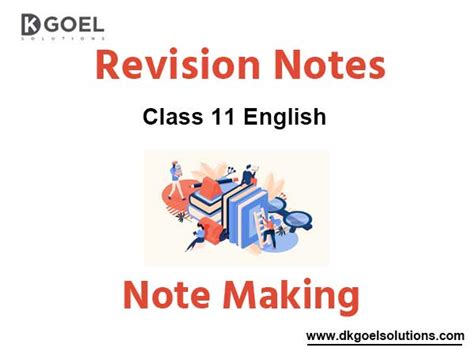 Note Making Class 11 Format With Solved Example Free Pdf