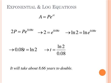 Ppt Exponential And Logarithmic Equations Powerpoint Presentation