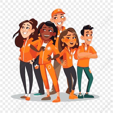 팀 정신 벡터만화클립 아트상표 Png 일러스트 무료 다운로드 Lovepik