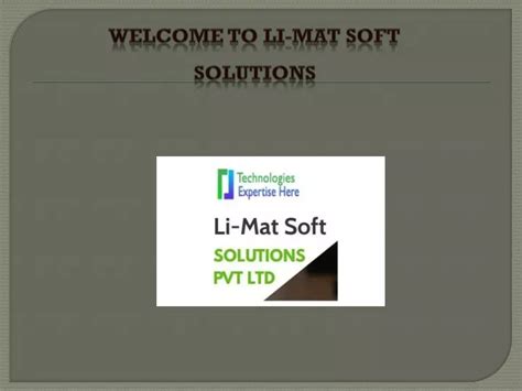 Ppt Job Oriented Courses With Placement Li Mat Soft Solutions