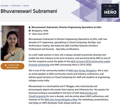 Bhuvaneswari Subramani On Linkedin Aws Awshero Awscommunity Awscloud Thankyou Community