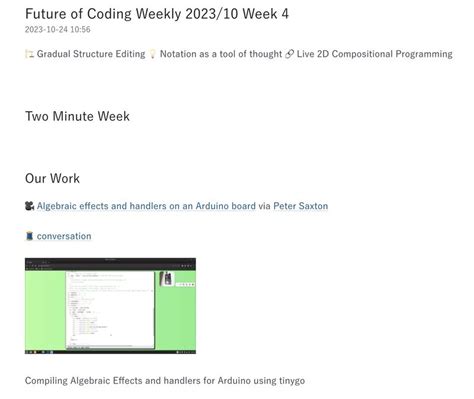 📰 Future Of Coding Weekly 🏗️ Gradual Structure Editing 💡 Notation As A
