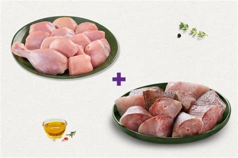 Combo Premium Tender Chicken Skinless Curry Cut 500g White Snapper
