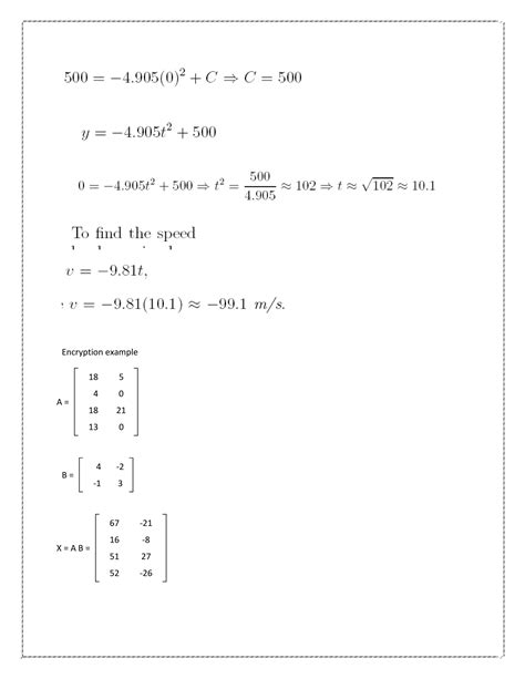 Applications Of Ode And Matrices Soluti0n Pdf Physics Science