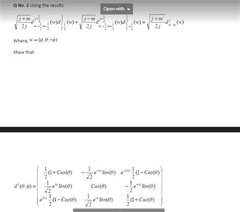 q no 2 using the results