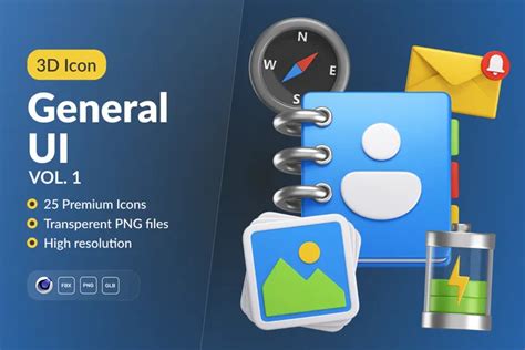 premium general ui vol 2 3d illustration pack from user interface 3d