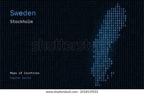 Sweden Map Shown Binary Code Pattern Stock Vector Royalty Free 2418119531 Shutterstock