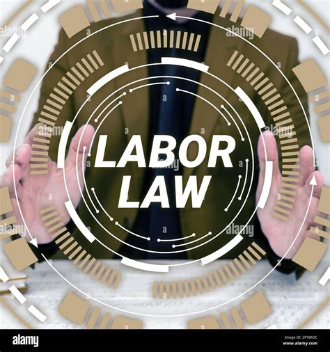 Handwriting Text Labor Law Business Concept Rules Relating To Rights