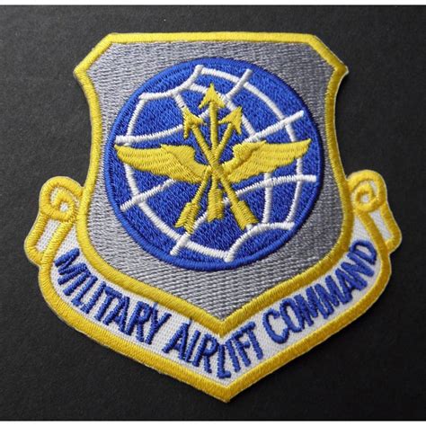Usa Air Force Military Airlift Command Shield Emblem Patch 3 X 3 Inches