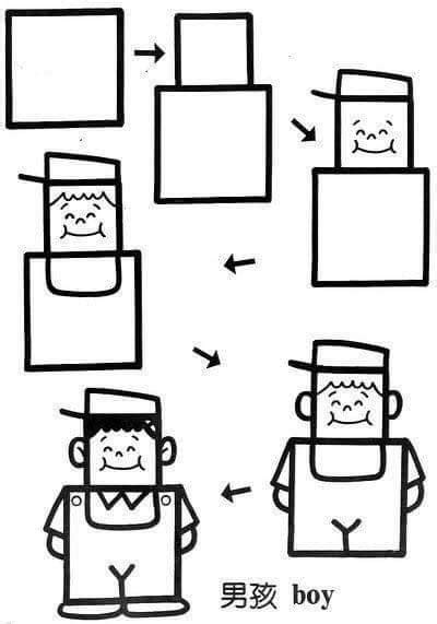 Өнөөдрийн зурах зураг Дөрвөлжин дүрс болон хагас дугуй дүрс ашиглан