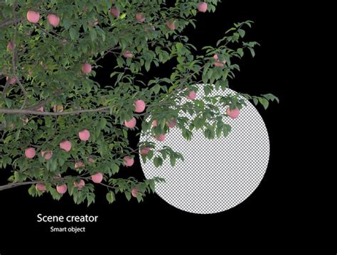 Premium Psd Apple Tree And Apple Branch Isolated Rendering