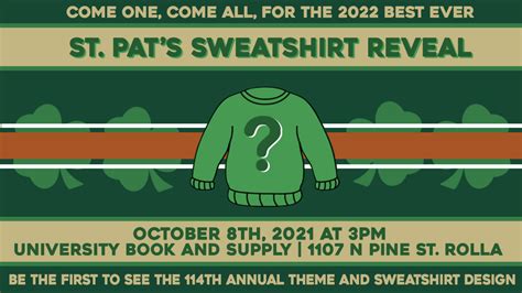Missouri S T EConnection Preview The New St Pats Sweatshirt Design On Oct 8