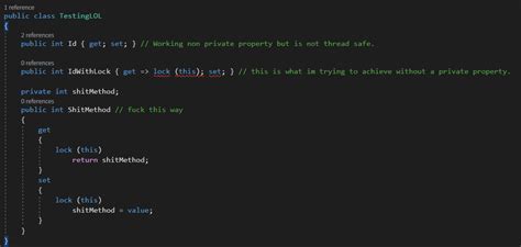 C Locking Property Without A Private Variable Stack Overflow
