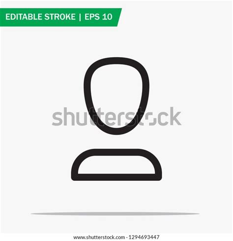 User Icon Trendy Outline Style Isolated Stock Vector Royalty Free 1294693447 Shutterstock