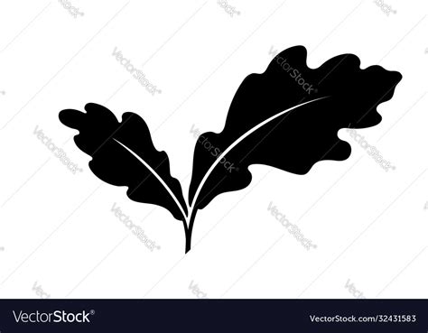 Oak Leaves Royalty Free Vector Image Vectorstock