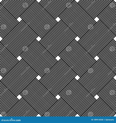 Seamless Vector Weaving Pattern Linear Background With Crossed Lines Textile Knitted Repeat