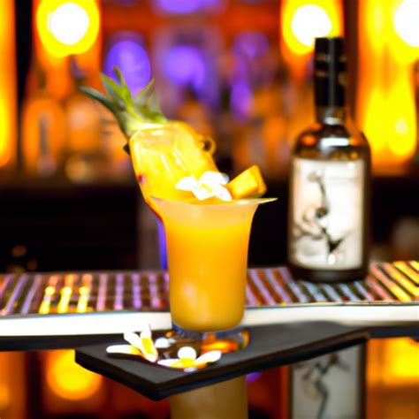 Mango Pineapple Paradise Tropical Cocktail With Mango Pineapple And Rum