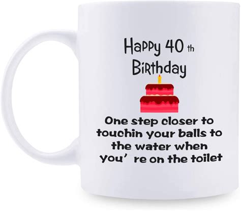 40 Birthday Ts Coffee Mugs Happy 40th Birthday One Step Closer Mug