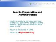 Medical Dosage And Calculation 2014 STUDENT Week 6 Copy Insulin