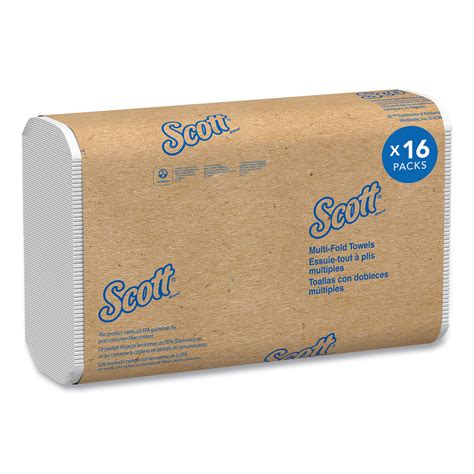 Scott® Essential Multi Fold Towels 1 Ply 8 X 94 White 250pack 16