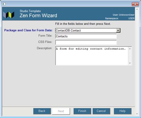 Zen Form Wizard Caché Quickstart Tutorial Caché And Ensemble 201814