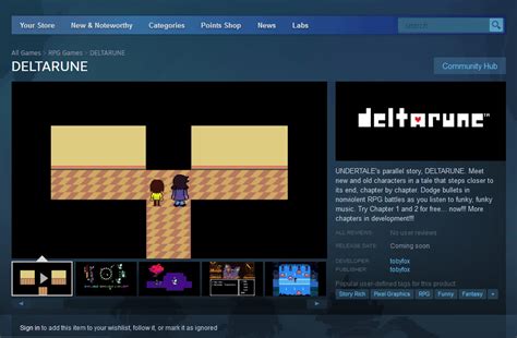 For Some Reason De Deltarune Steam Page Recently Update To Say Coming