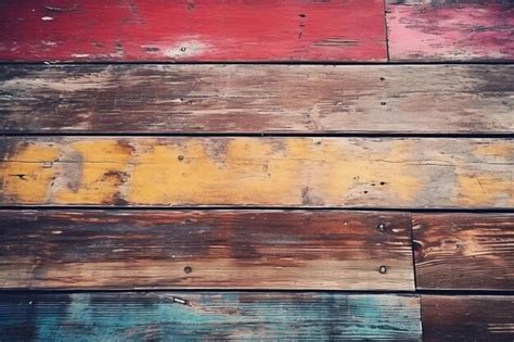 Premium AI Image Old Planks Of Different Colors