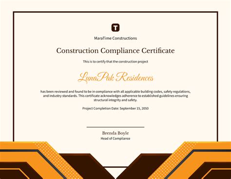 Construction Certificate