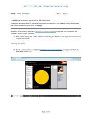 Exploring Solar Activity In AST 101 102 Lab 7 Exercise Course Hero