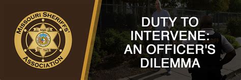 Webinar Duty To Intervene An Officers Dilemma Missouri Sheriffs