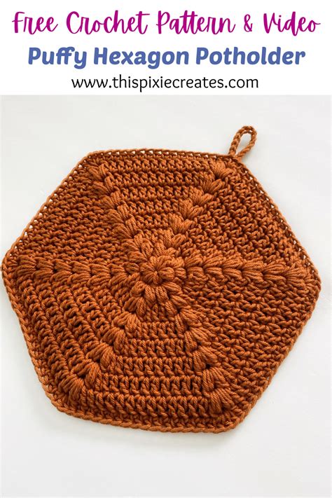 How To Crochet The Flower Power Hexagon Potholder Pgcal2023 This