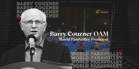 Barry Couzner Oam President World Paravolley Announces Retirement