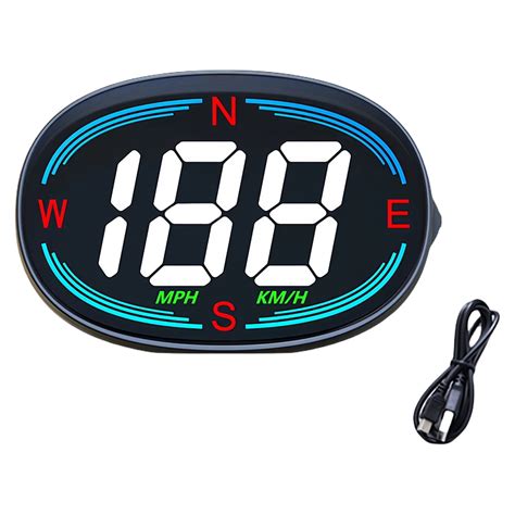 Hipkz Over Speed Reminder Speed Real Time Display Mph Km H Speed Gauge With Sunshade Car Digital